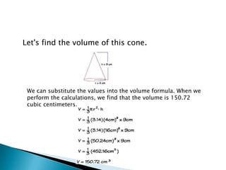 Cylinders, cones and spheres | PPTX