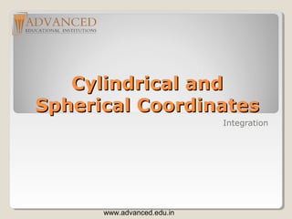 Cylindrical and spherical coordinates shalini | PPT