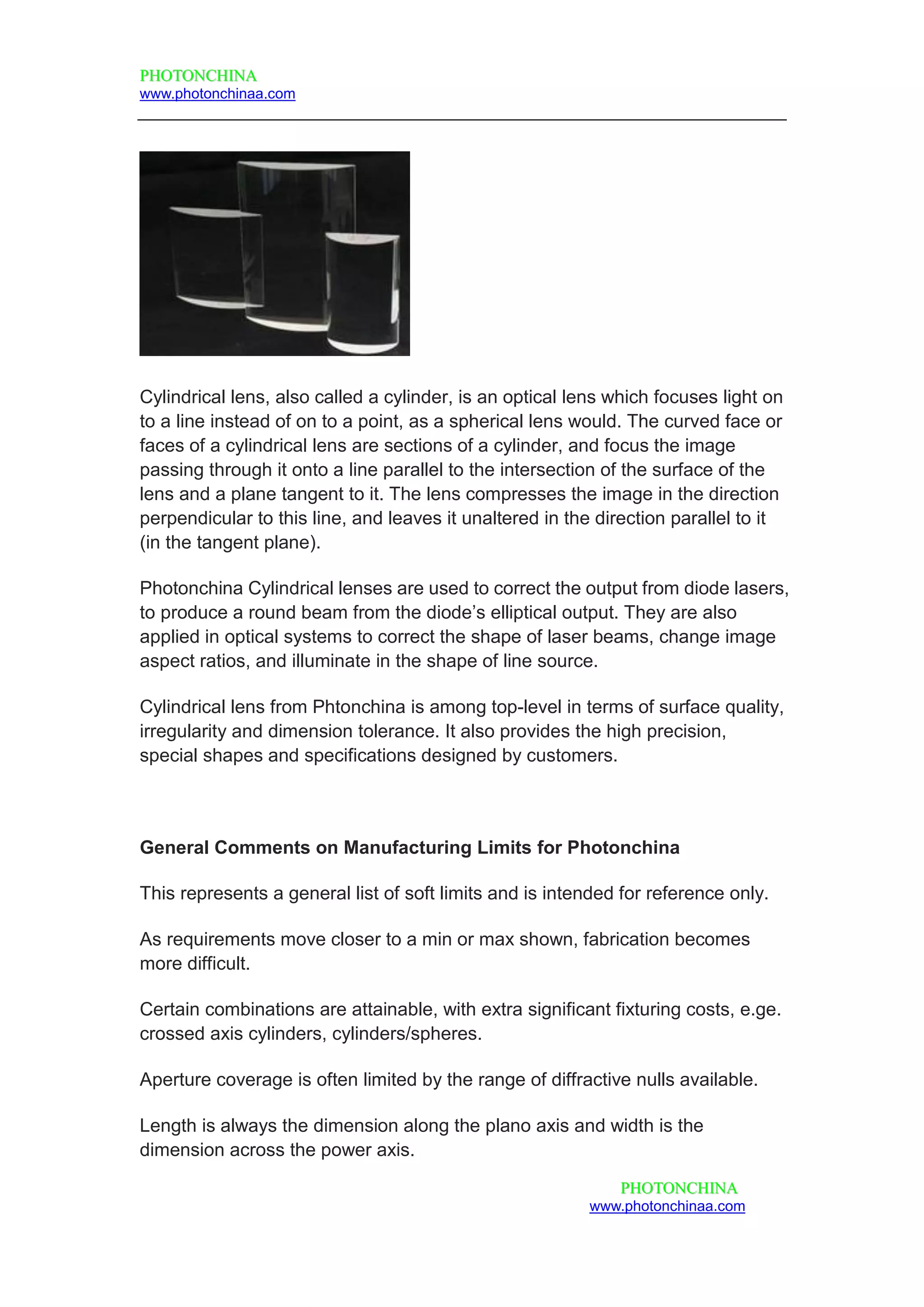 Cylindrical lens | PDF