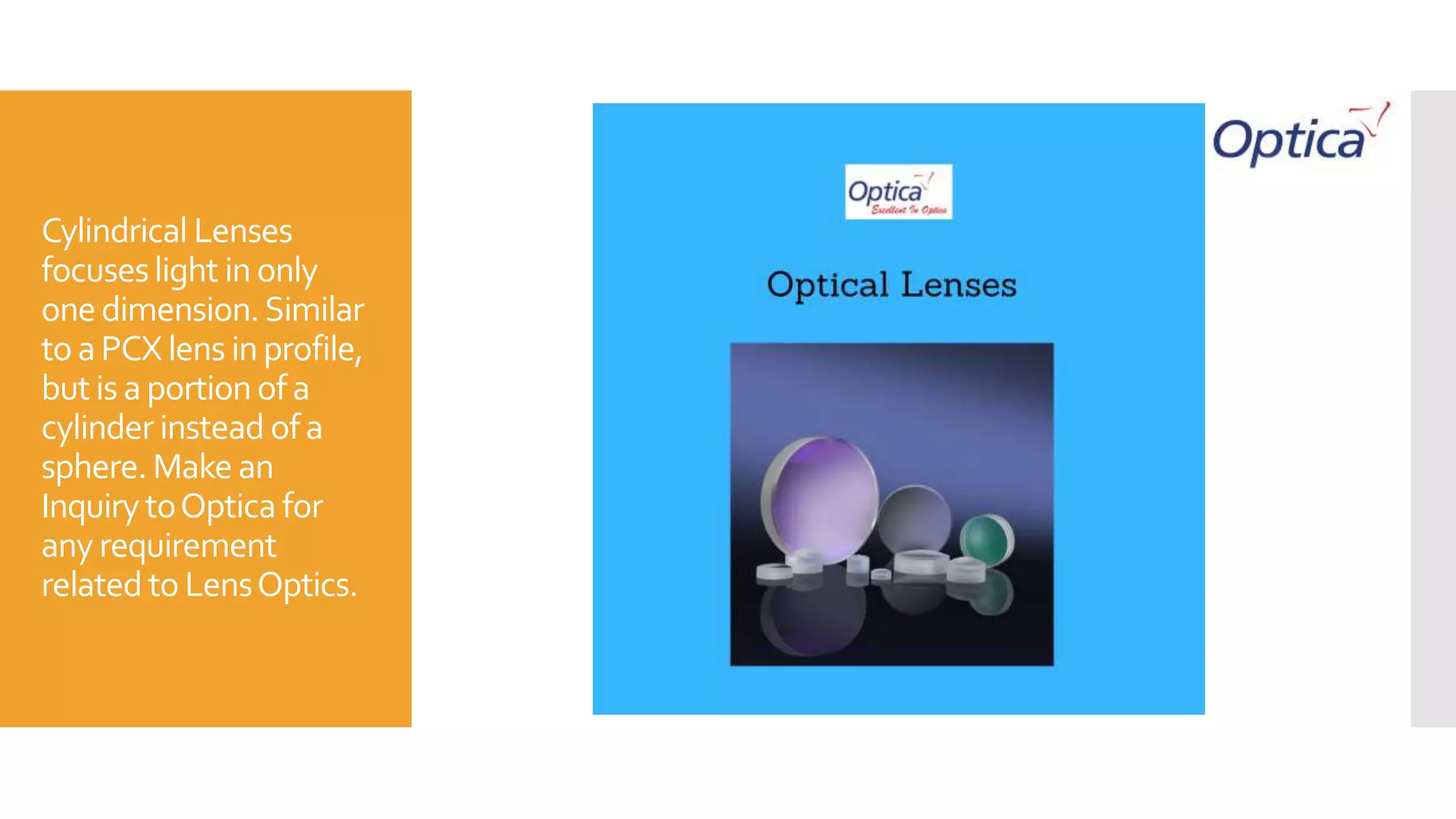 Cylindrical optical lenses | PPTX