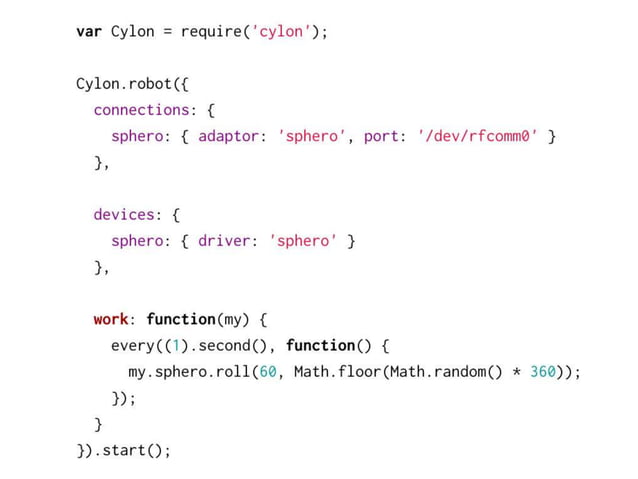 Controlling Robots with Javascript, Ruby and Go | PPT