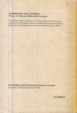 [C Y L] REFERENCIA-Earl A. Coddington, Norman Levinson - Theory of ...
