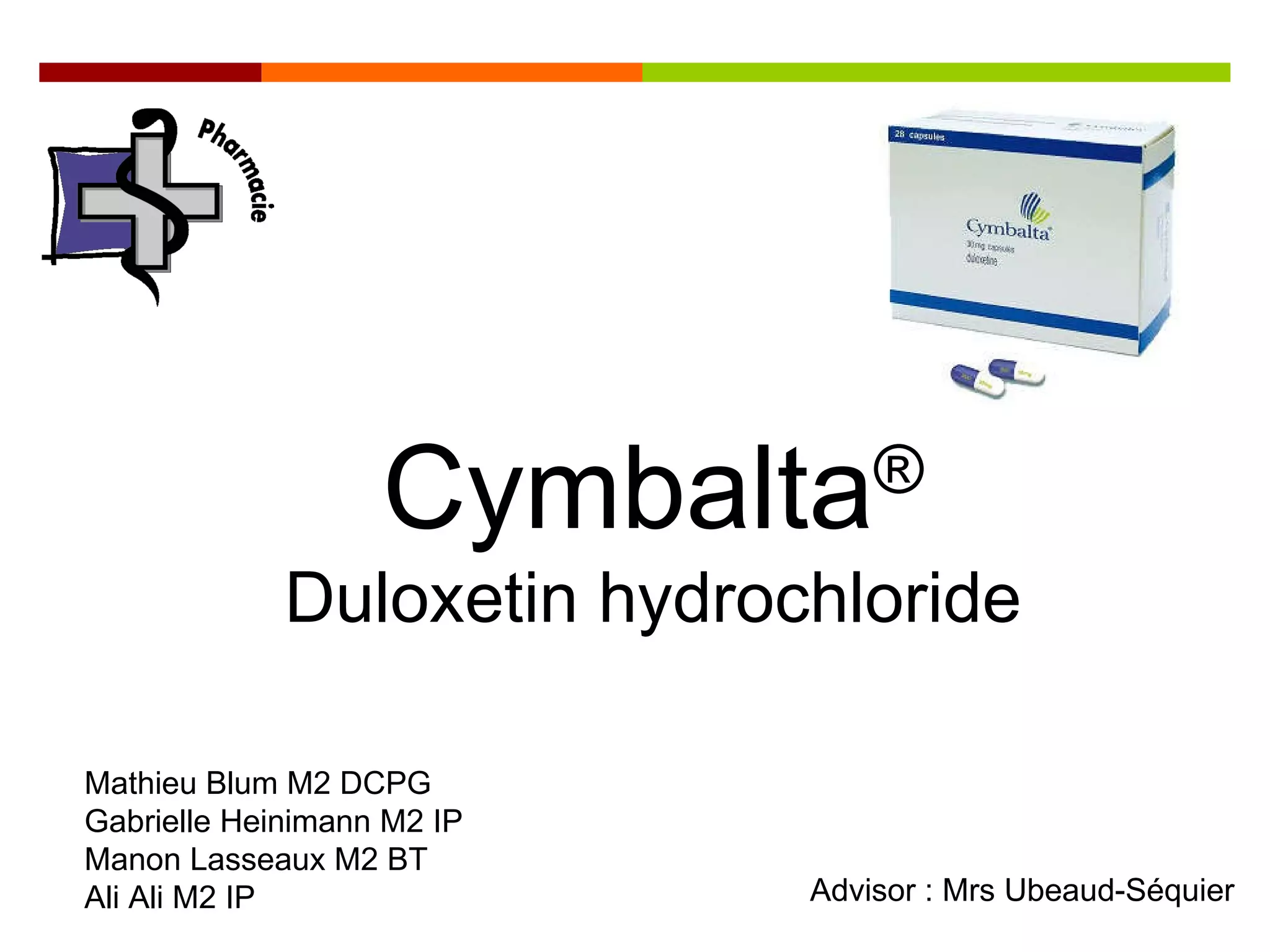 Common technical document simulation for Cymbalta | PPT