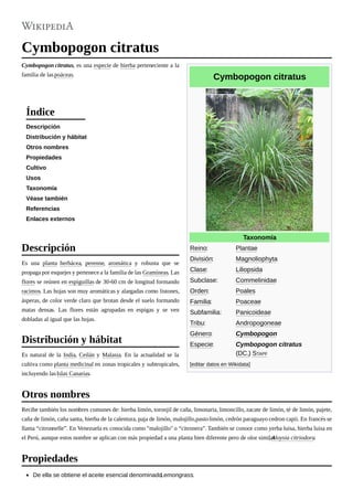 Cymbopogon citratus | PDF