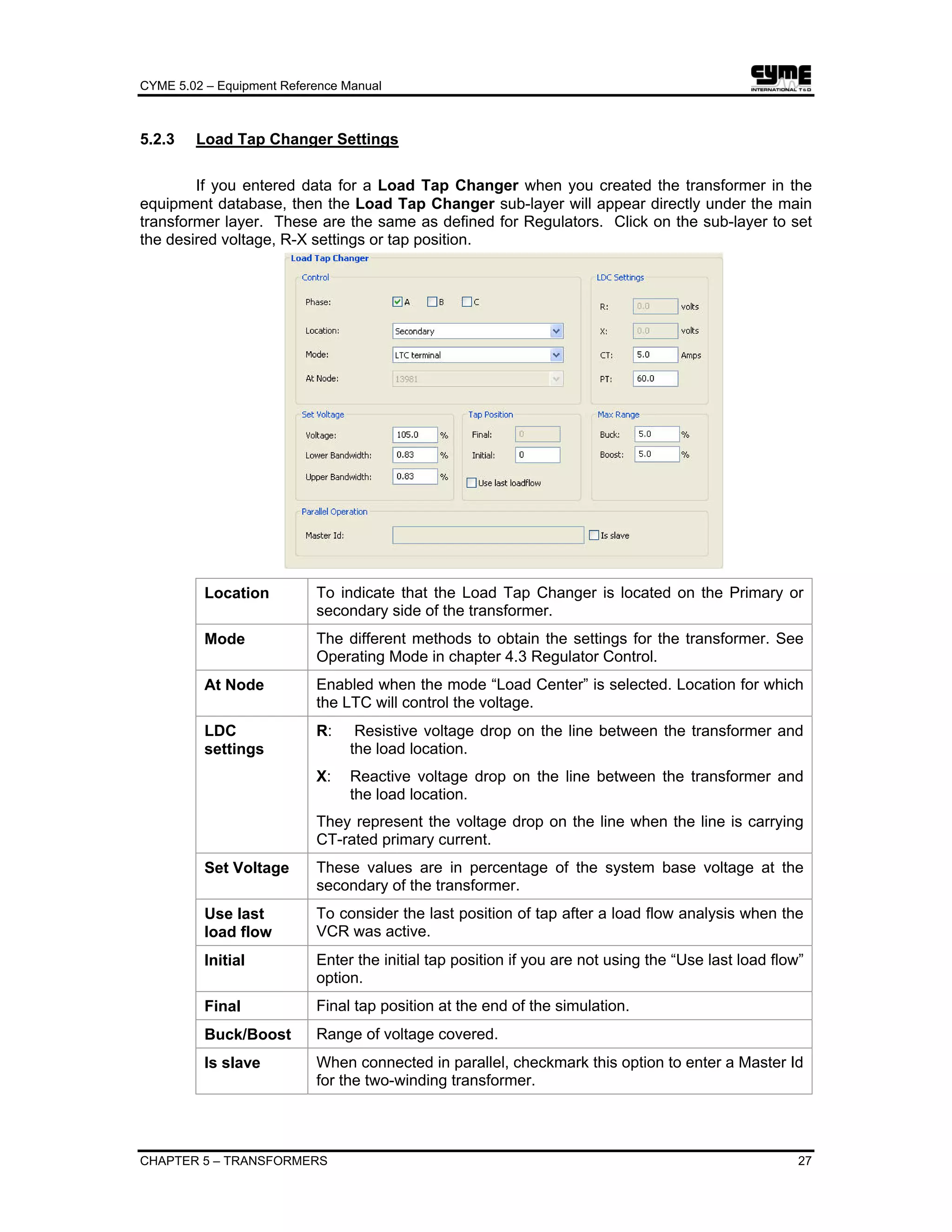 Cyme equipment reference manual | PDF