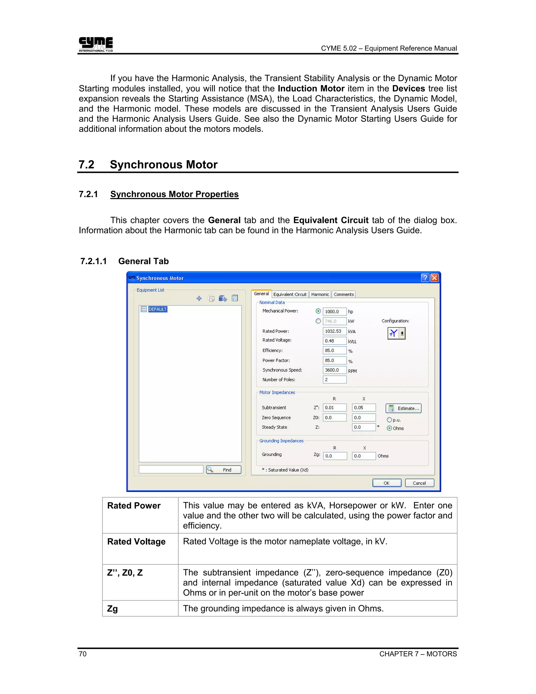 Cyme equipment reference manual | PDF