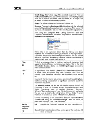 Cyme equipment reference manual | PDF