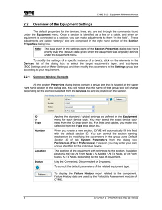 Cyme equipment reference manual | PDF