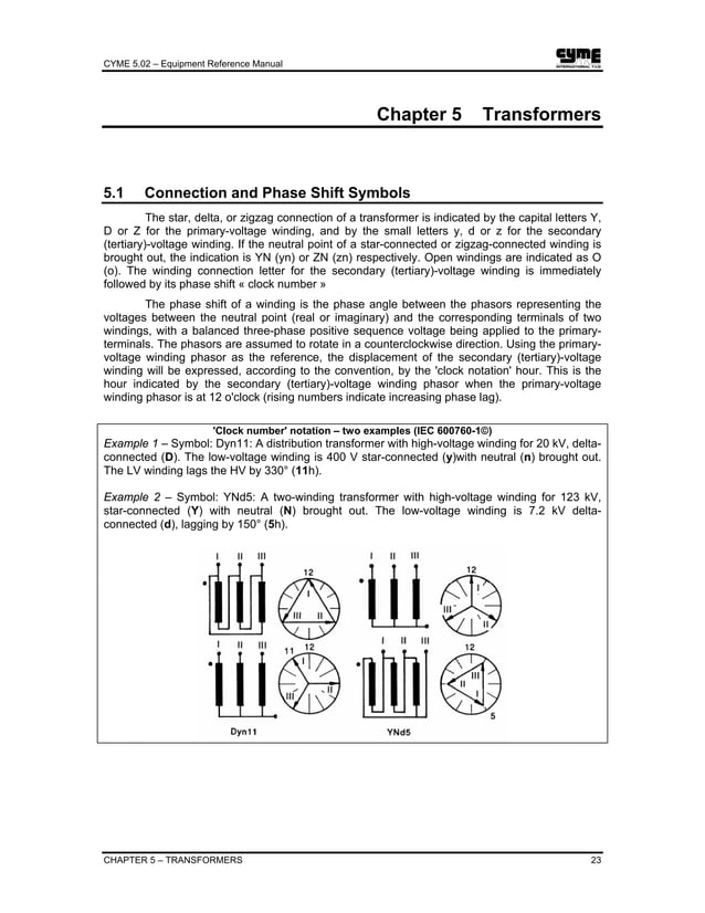 Cyme equipment reference manual | PDF