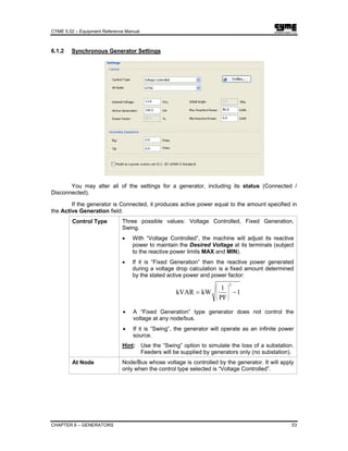 Cyme equipment reference manual | PDF