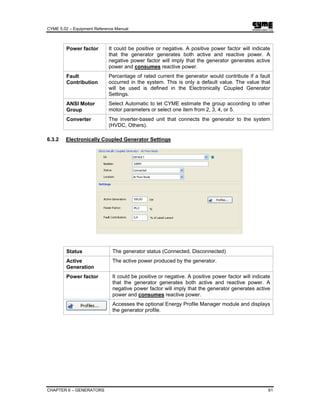 Cyme equipment reference manual | PDF
