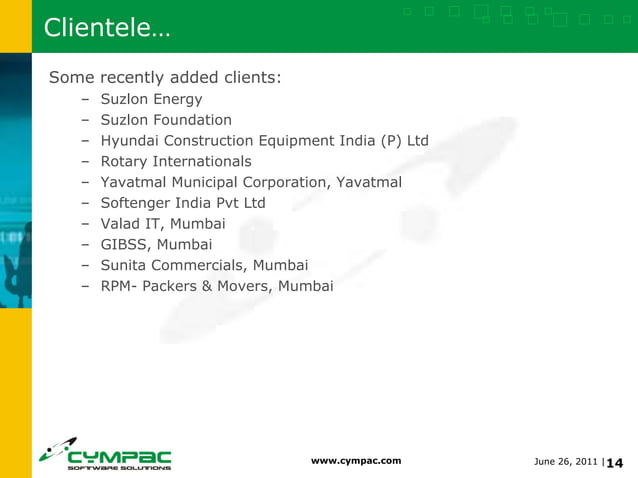 Cympac Corporate Presentation | PPT