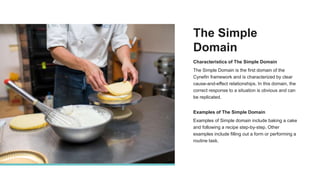 Cynefin Framework and Cause and effect relationship of the four ...