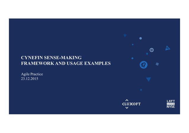 Cynefin sensemaking framework and usage examples | PPT