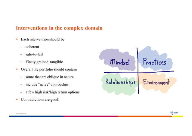Cynefin sensemaking framework and usage examples | PPT
