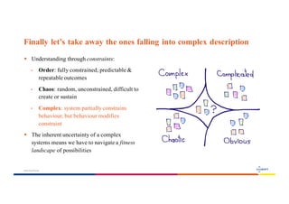 Cynefin sensemaking framework and usage examples | PDF