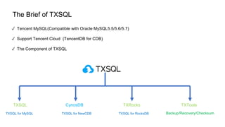 Inside CynosDB: MariaDB optimized for the cloud at Tencent | PPT