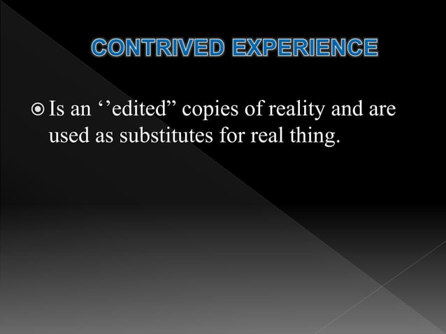 cynthia agunat contrived experiences | PPTX