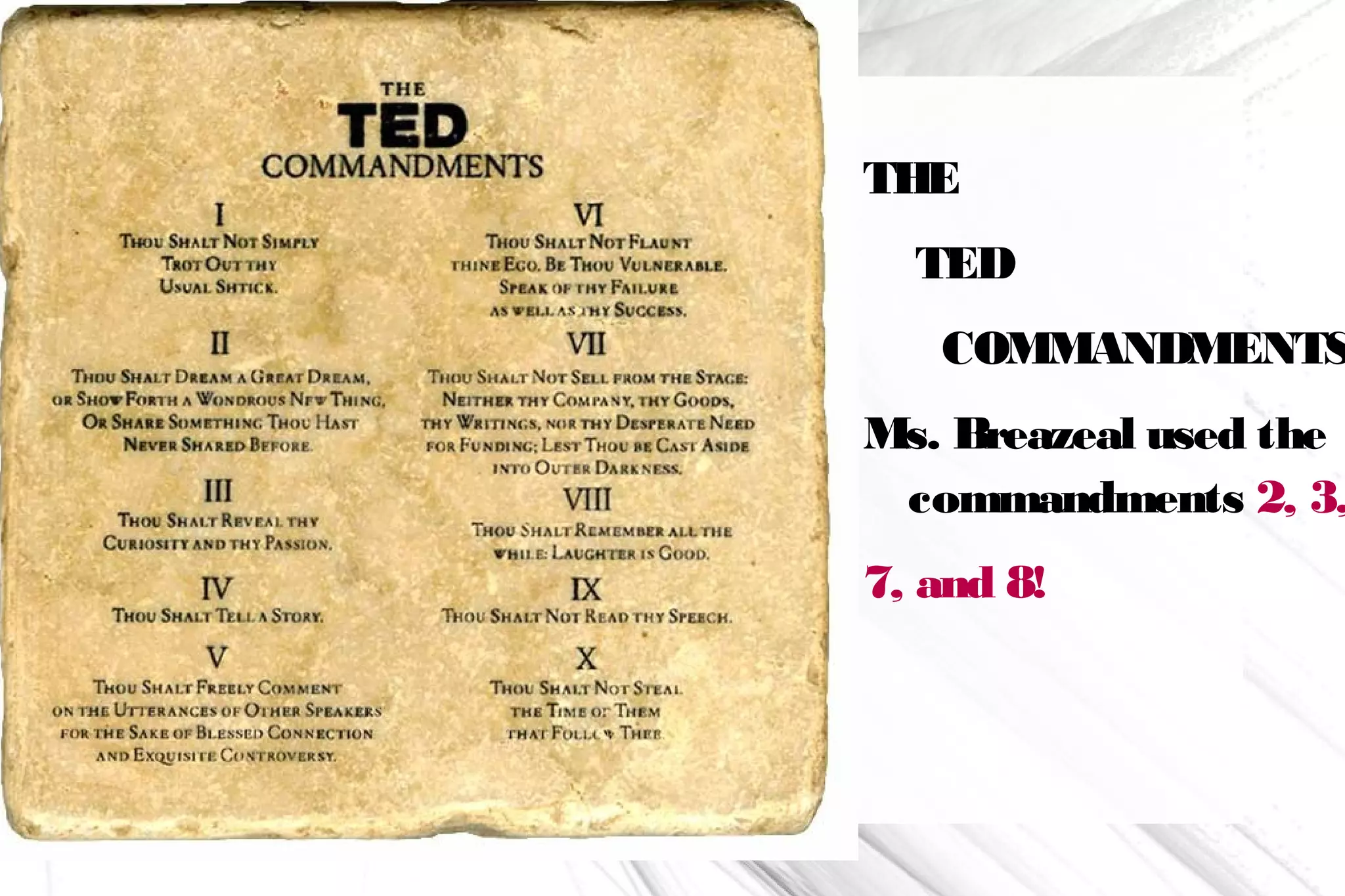 Cynthia breazeal ted-evaluation | PPT