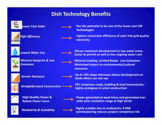 Dish Stirling - CSP - Technology in Transition | PPT