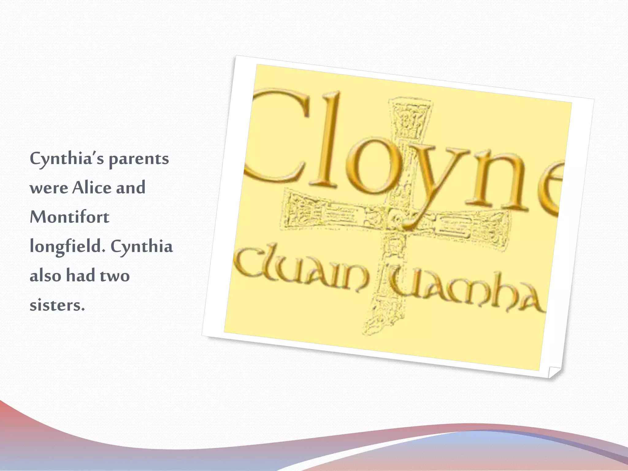 Cynthia longfield. by nichola | PPT