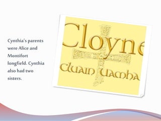 Cynthia longfield. by nichola | PPT