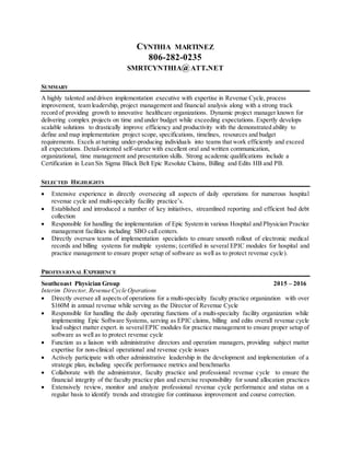 Cynthia martinez resume 2016 | DOCX