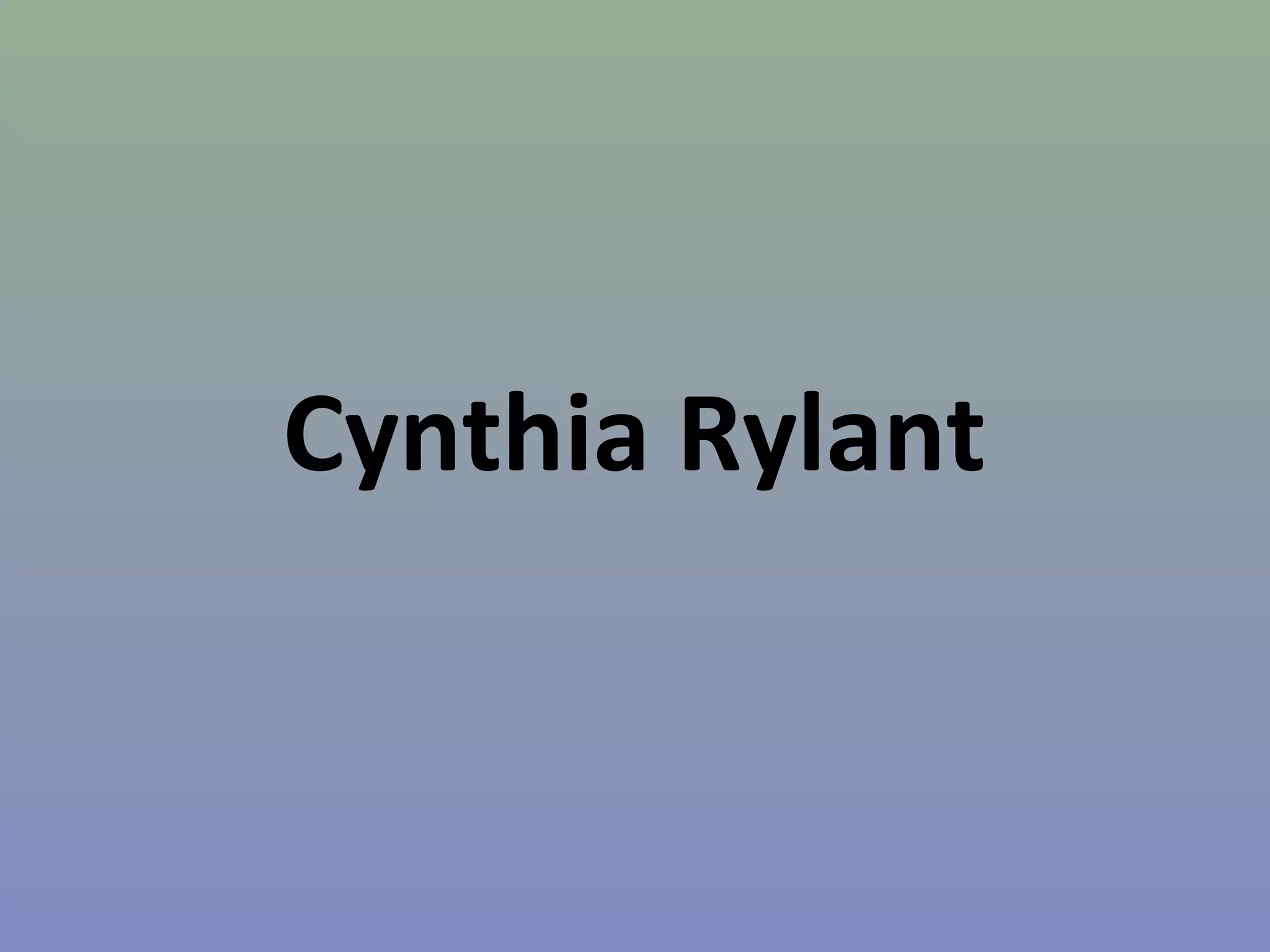 Cynthia Rylant | PPT | Dogs | Pets