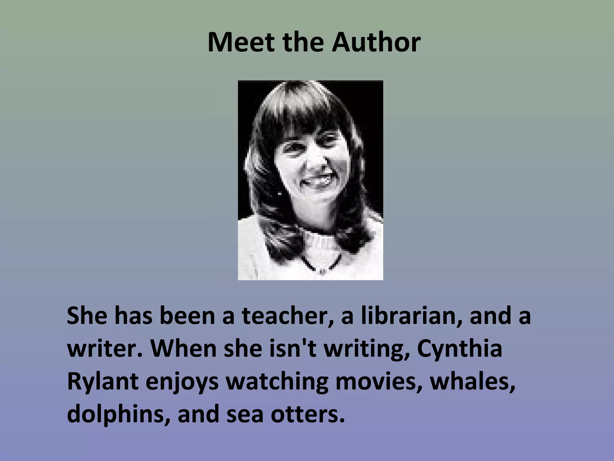 Cynthia Rylant | PPT