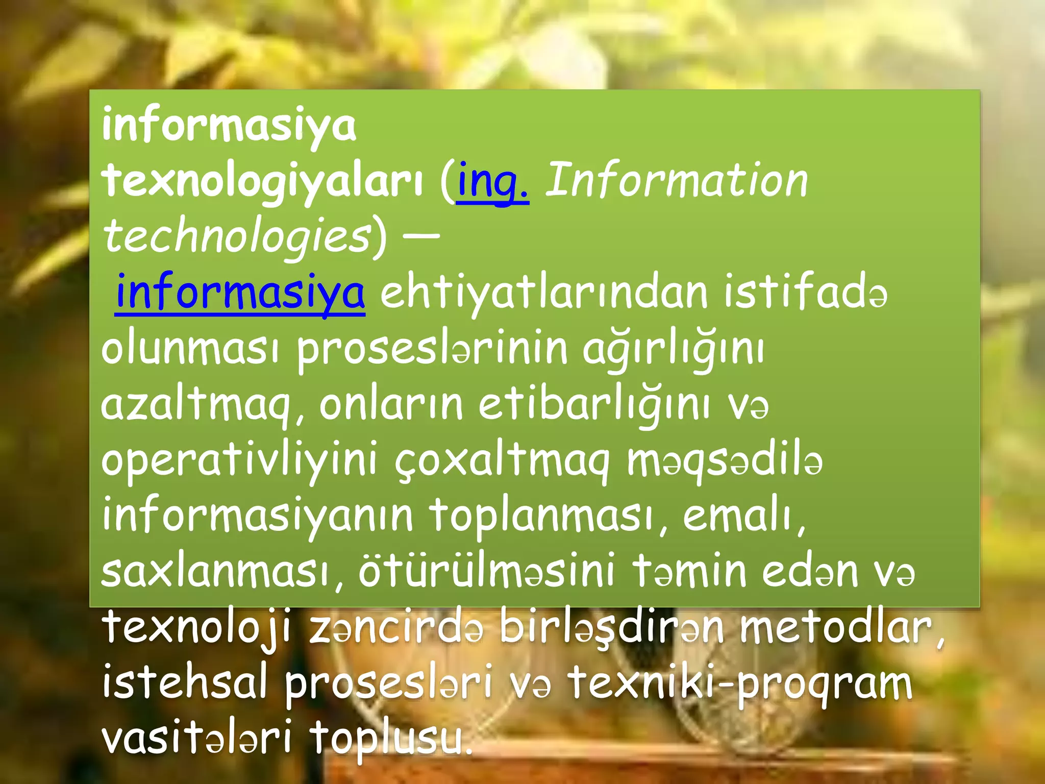Muasir informasiya texnologiyalari | PPTX