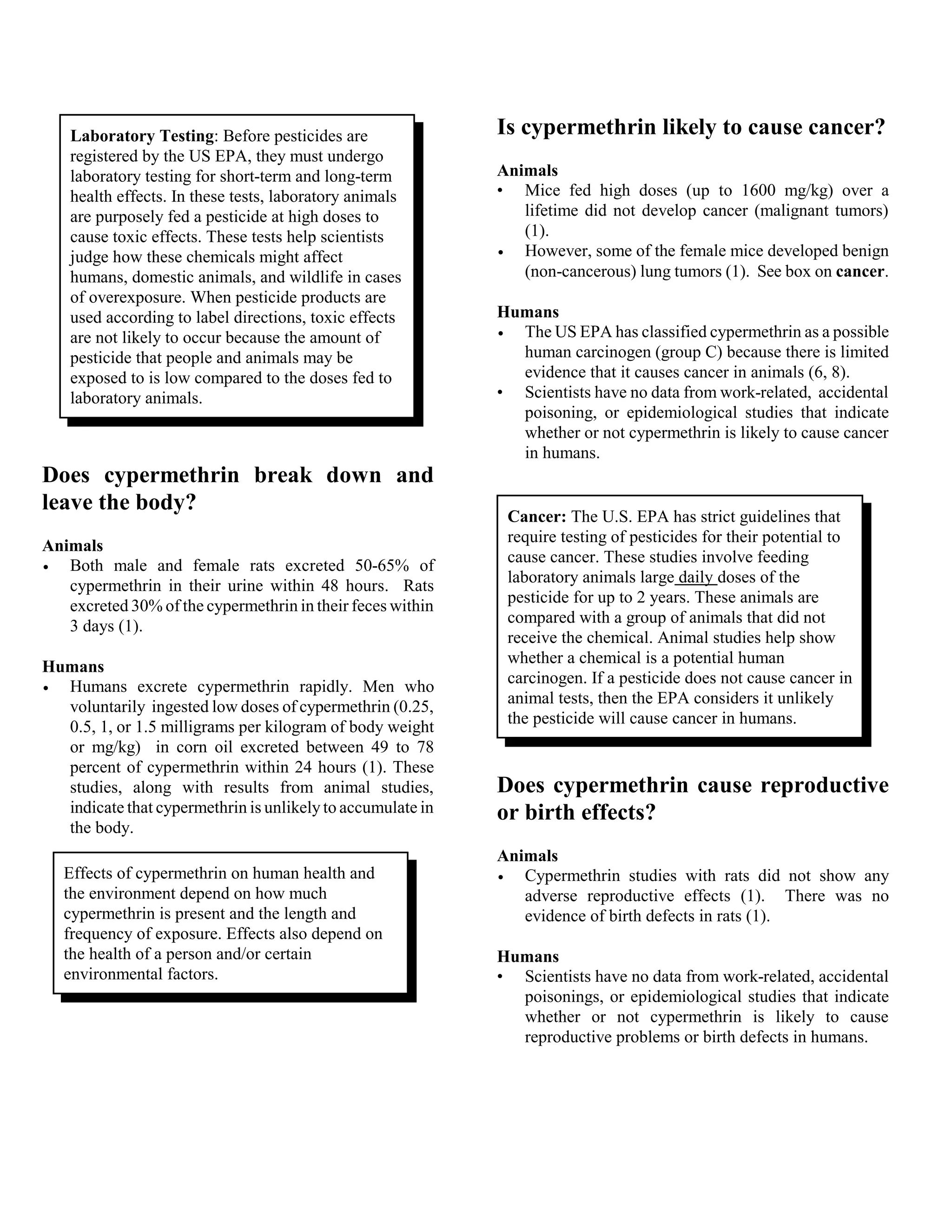 Cypermethrin a pesticide | PDF