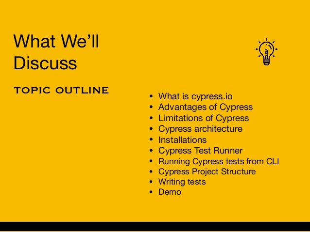 Cypress a java script end to end testing framework Cypress a java script end to end testing framework