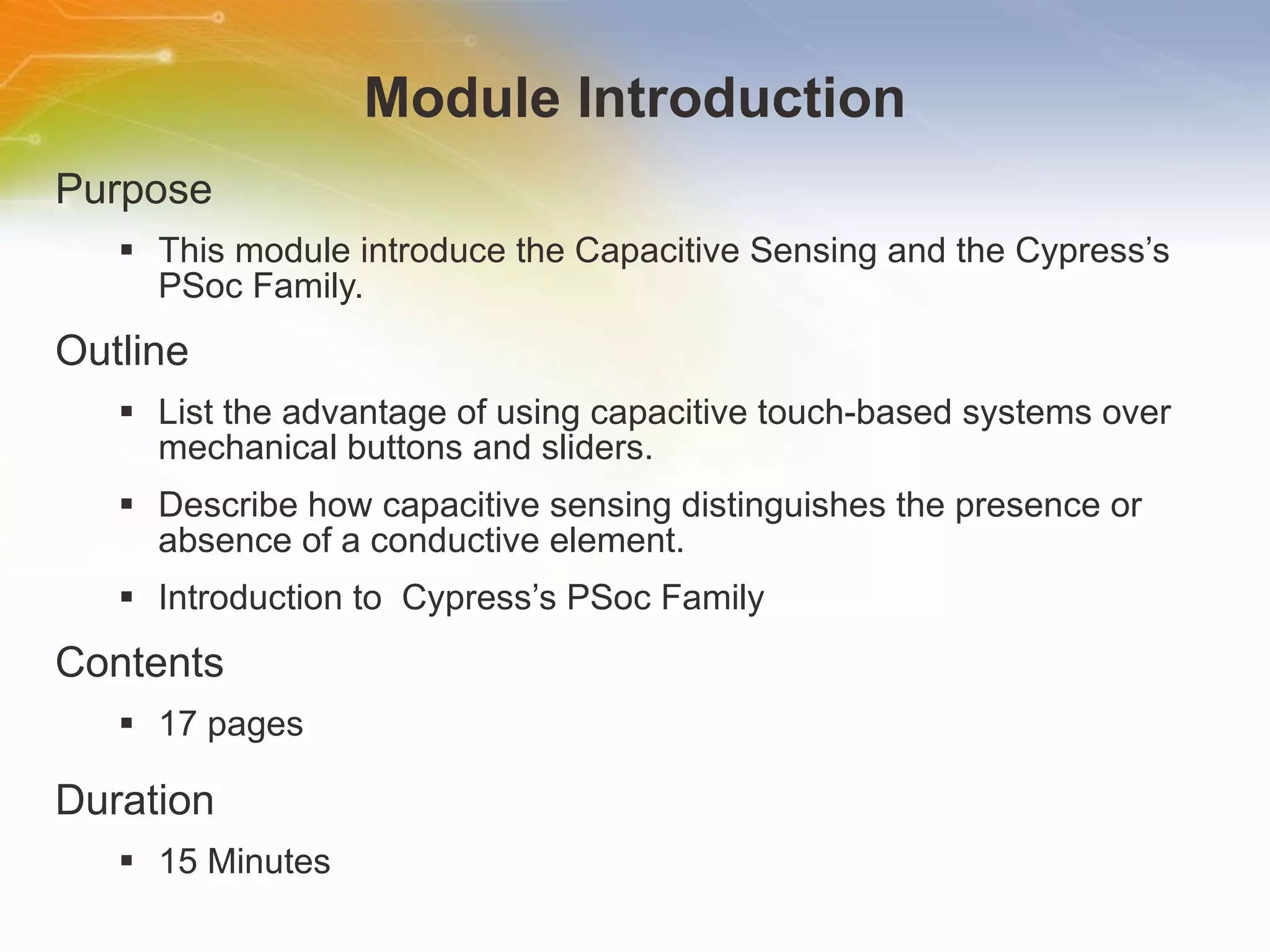 Introduction to Capacitive Sensing Part1 | PPT | Operating Systems | Computer Software and ...