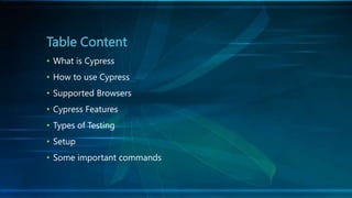 Automation using Cypress | PPTX