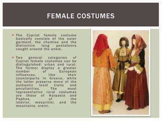 Cypriot traditional costumes | PPTX
