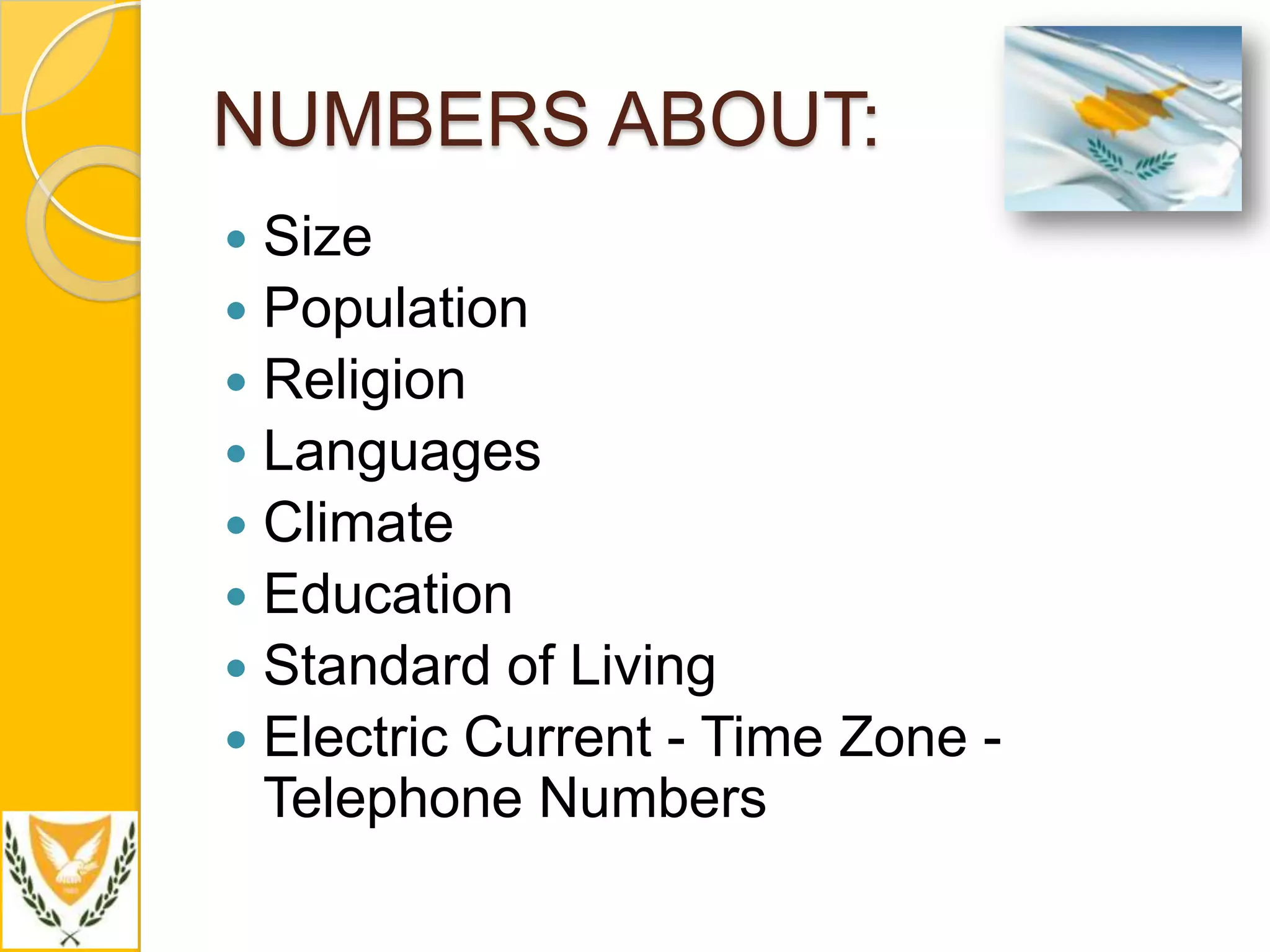 Cyprus my country in numbers | PPTX