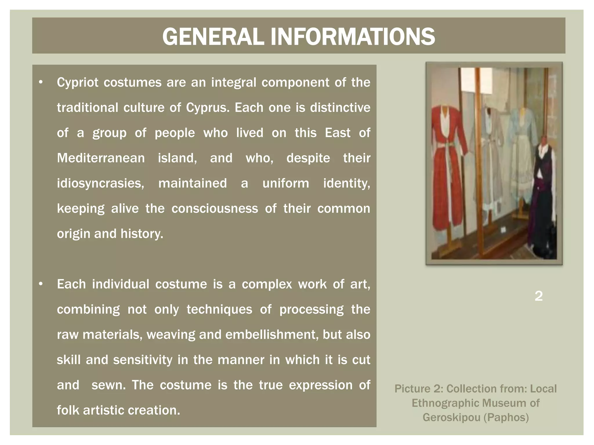 Cyprus traditional costumes | PPTX