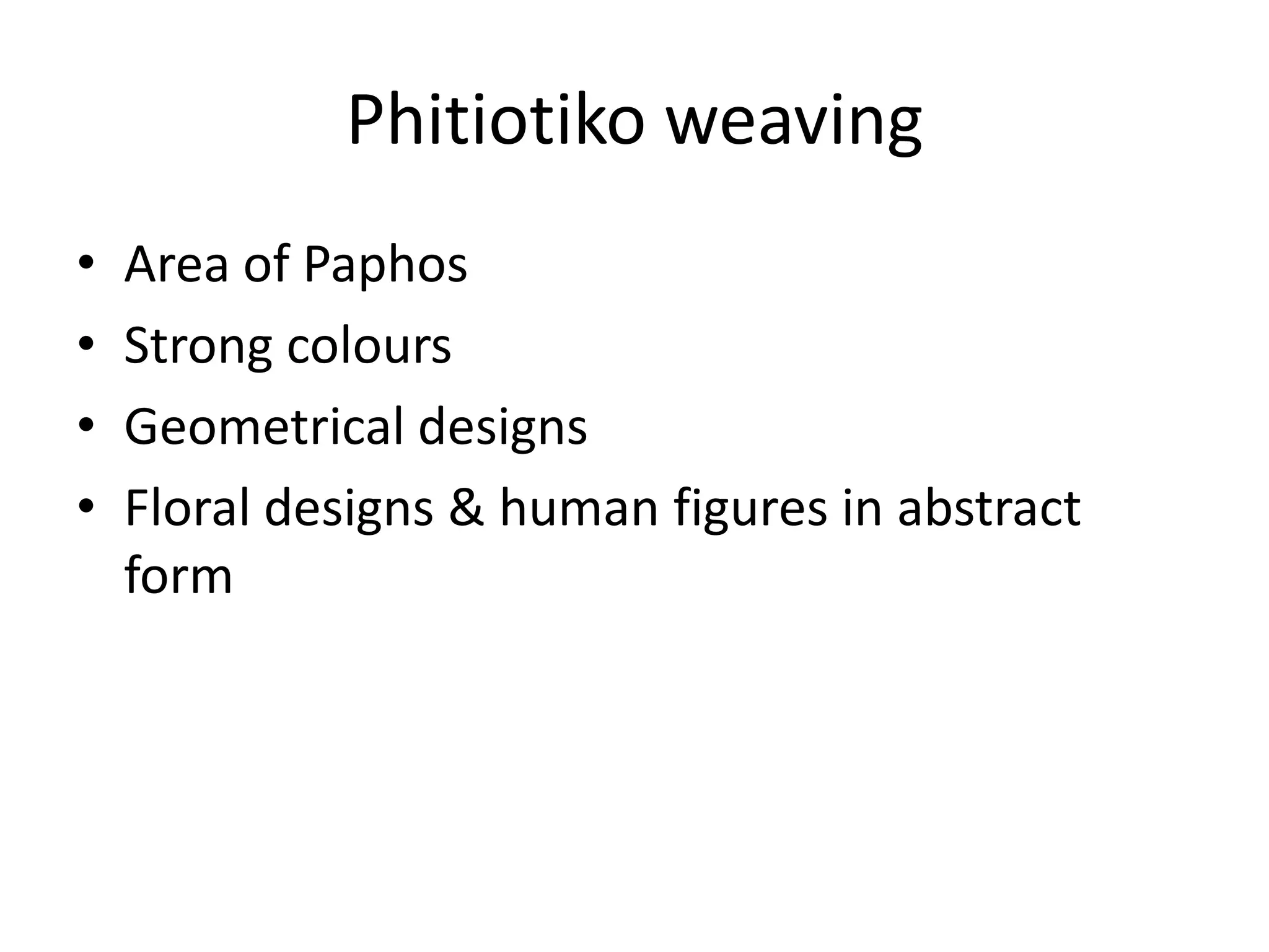 Cyprus traditional textiles | PPSX