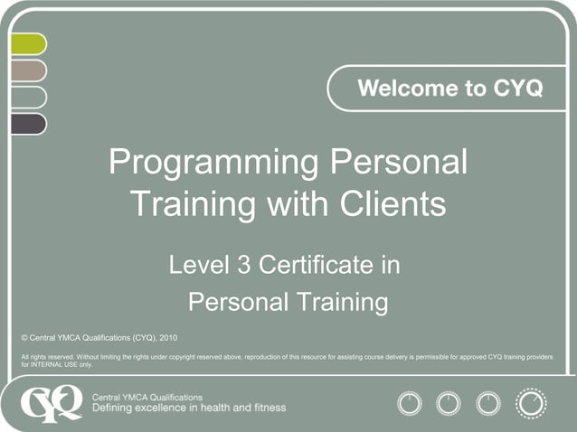 Programming Gym-based sessions L3 | PPT