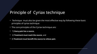 CYRIAX cyriax technique for physiotherapist for education & practical ...