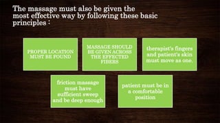 Cyriax - CYRIAX’S FRICTION MASSAGE by Dr. Mumux | PPTX