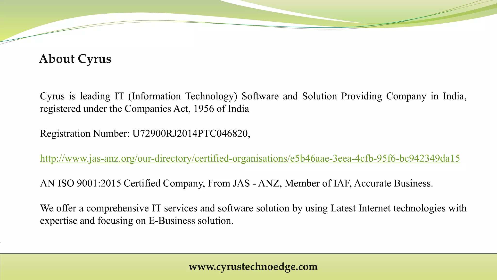 Cyrus Technoedge Solutions Pvt. Ltd. Annual Function | PPT