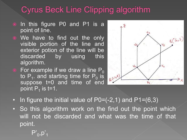 Cyrus beck line clipping algorithm