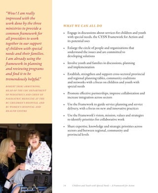 CYSN Framework For Action | PDF | Special Needs Kids | Parenting