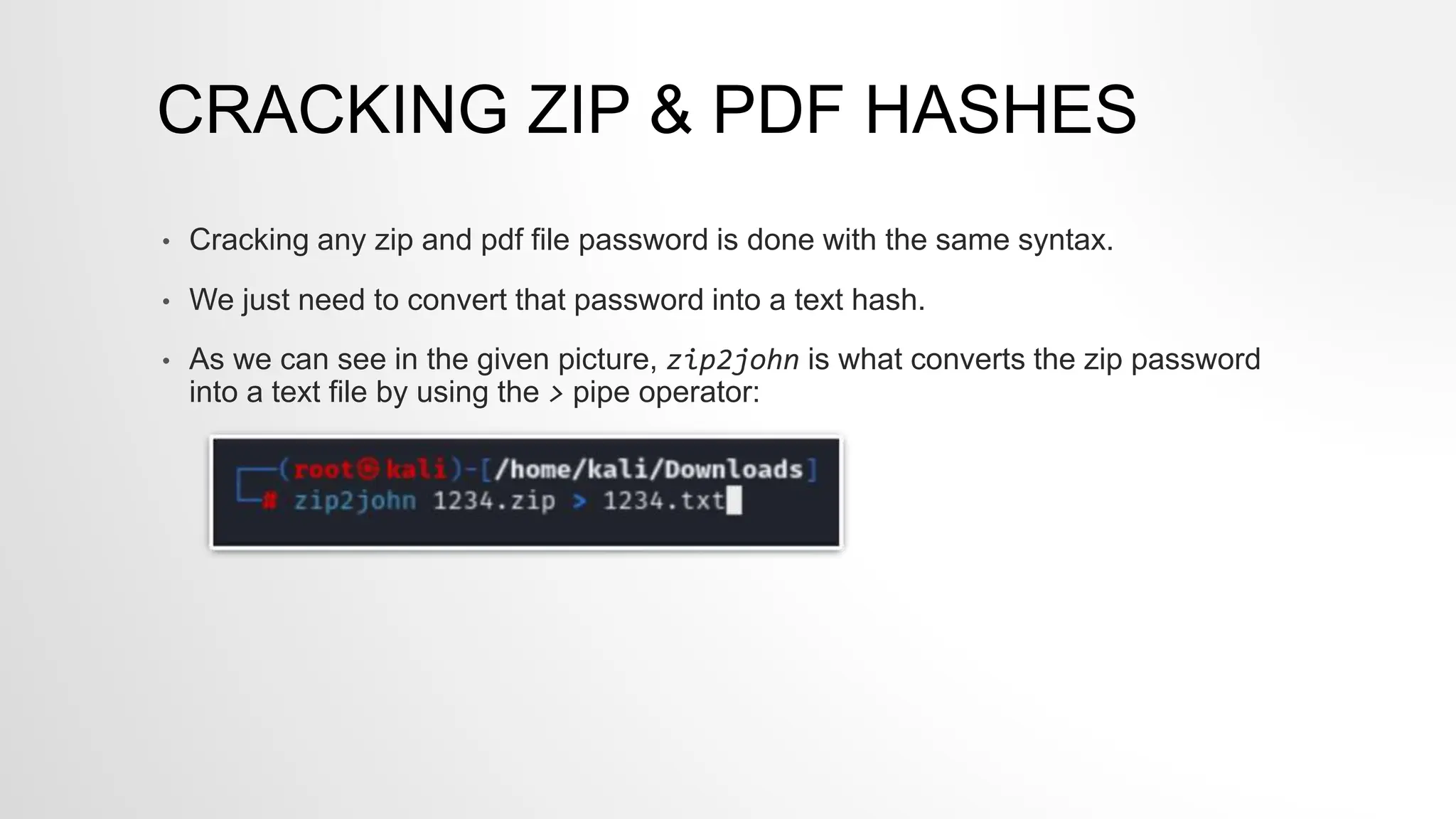 CYS Project Presentation on using johnny and john the ripper | PPTX