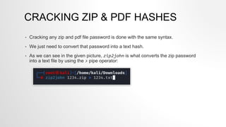 CYS Project Presentation on using johnny and john the ripper | PPTX
