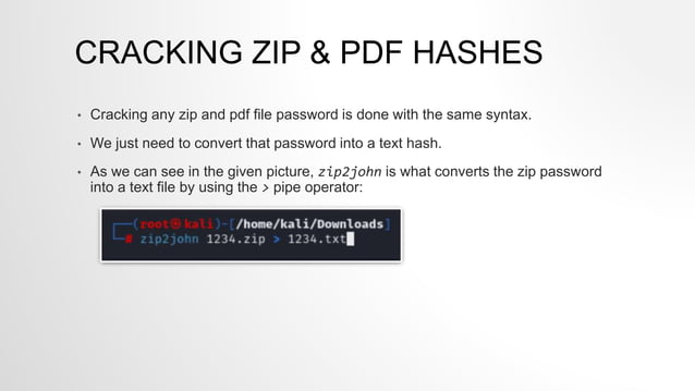 CYS Project Presentation on using johnny and john the ripper | PPTX