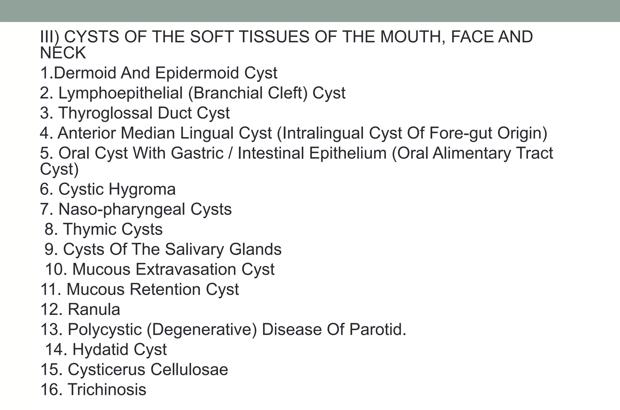 Cyst of oral and maxillofacial regions | PPTX