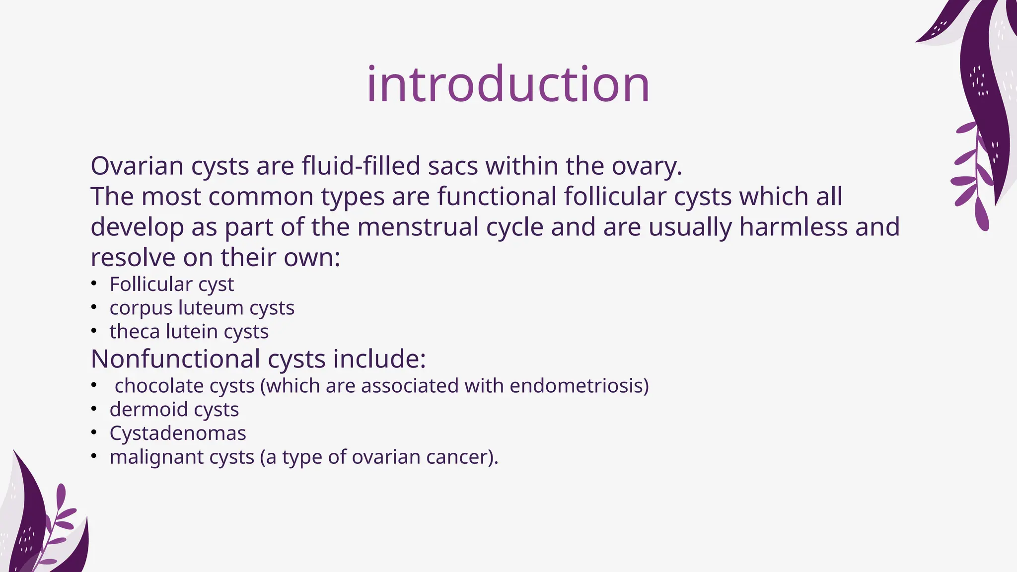 Ovarian Cysts: A Comprehensive Guide to Classification, Clinical ...