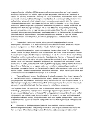 Cyst and cystoma and cancer | DOCX